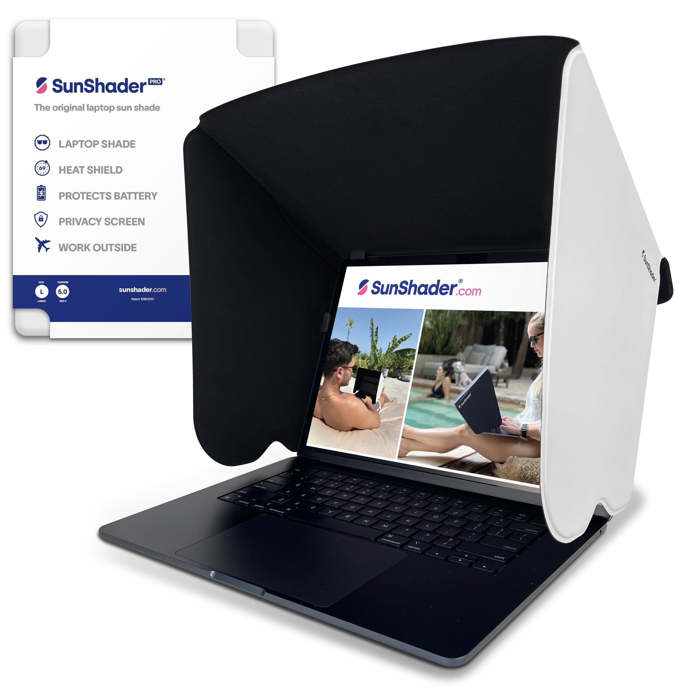 SunShader is the Laptop Sun Shade for Working Outside